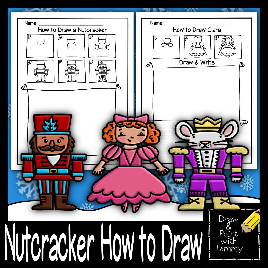 How to Draw Nutcracker Ballet Christmas Draw and Write Winter Craft ...
