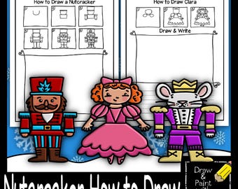 How to Draw Nutcracker Ballet Christmas Draw and Write Winter Craft ...