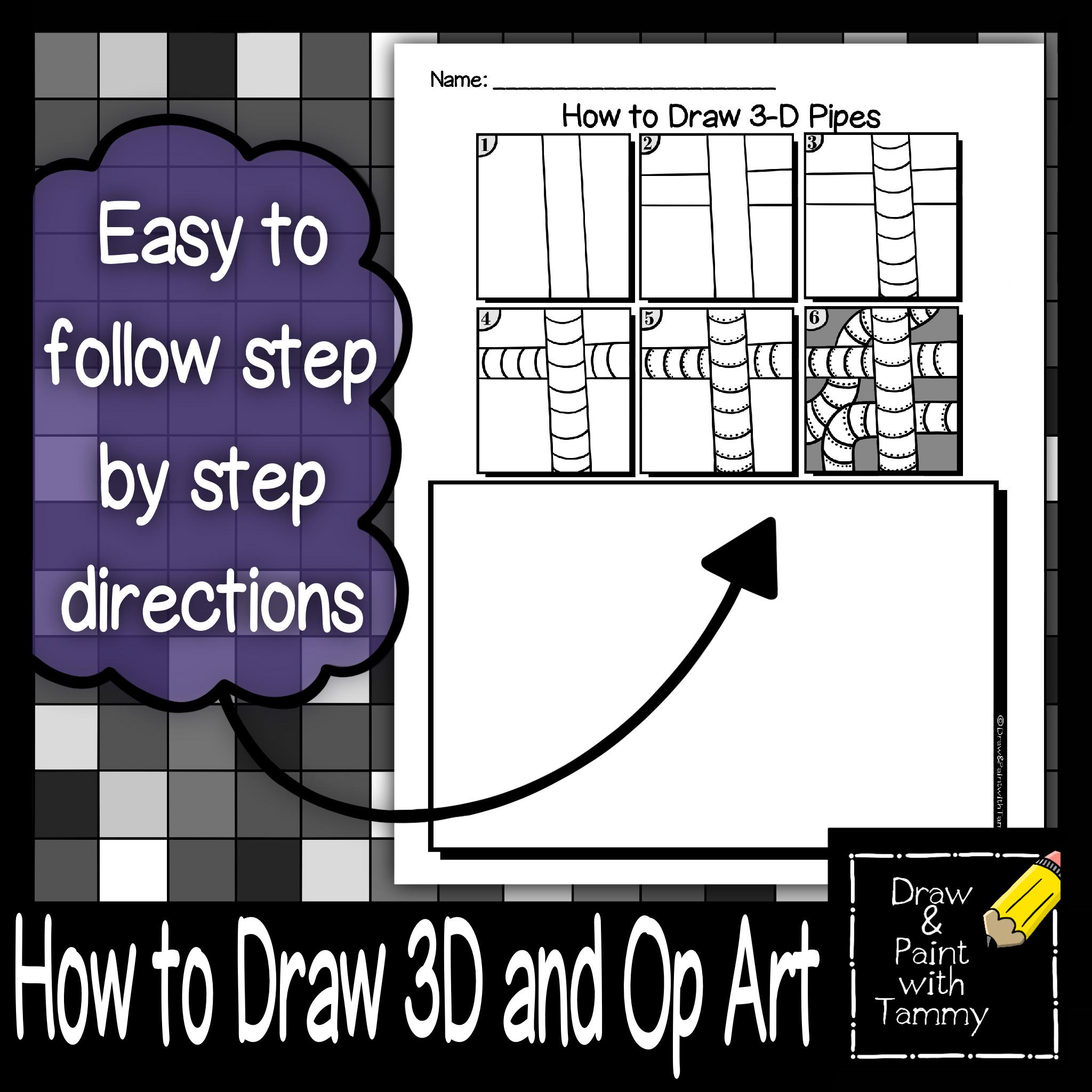 How to Draw Optical Illusions and 3D Drawing Guide With 45 Pages of ...