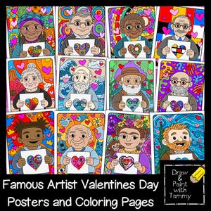 Artist Inspired Valentine’s Day Posters and Coloring Pages Art Bulletin ...