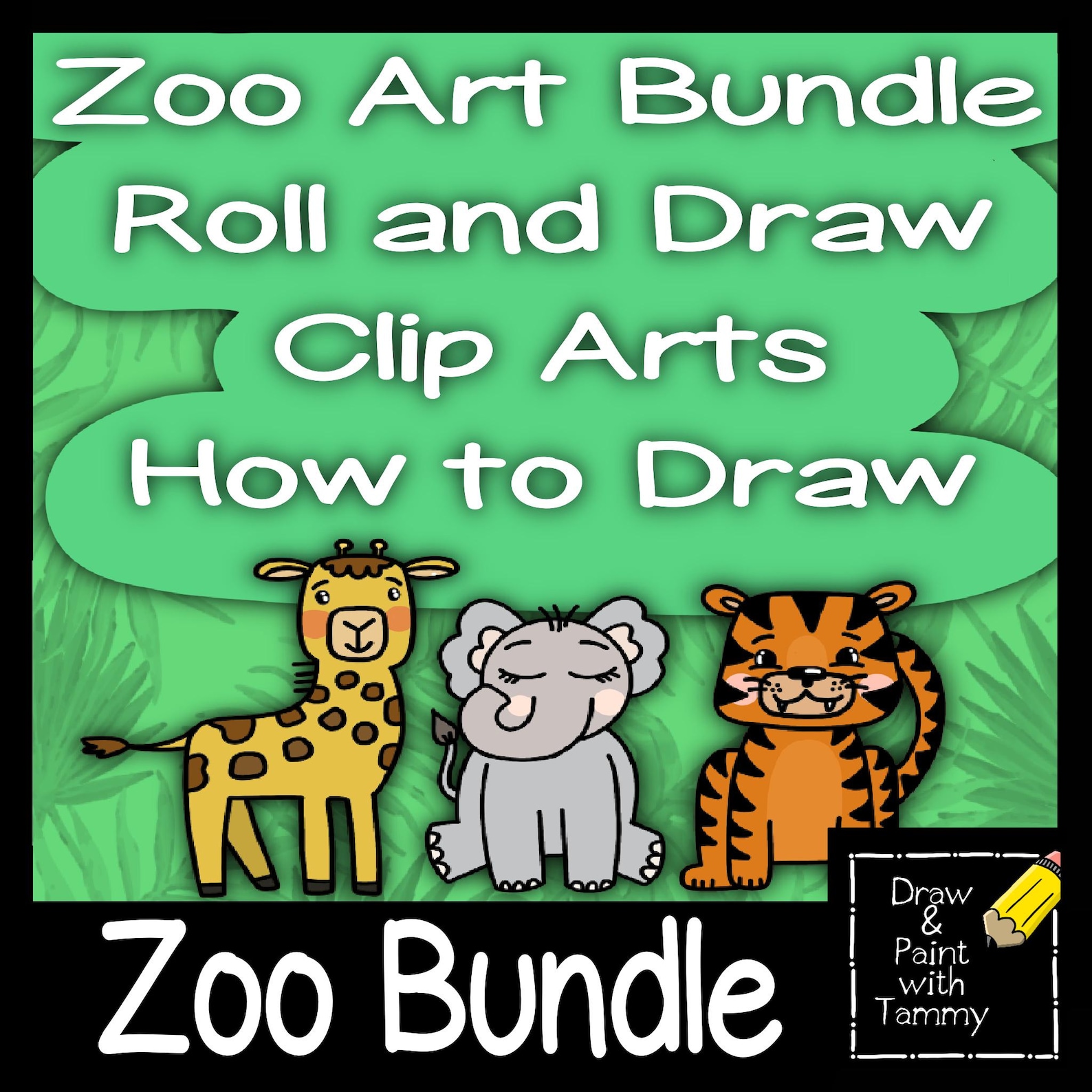 Roll a Zoo Animal Drawing Game: Art Activity Bundle (printable) - Etsy