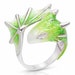 Silver Peridot Dragon Ring - Etsy
