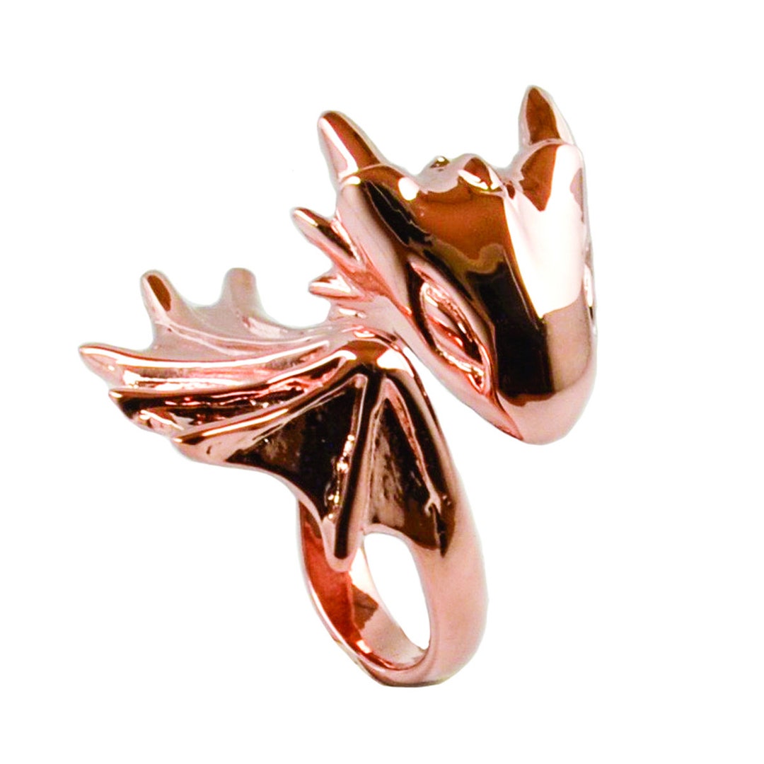 Rose Gold Dragon Ring - Etsy New Zealand