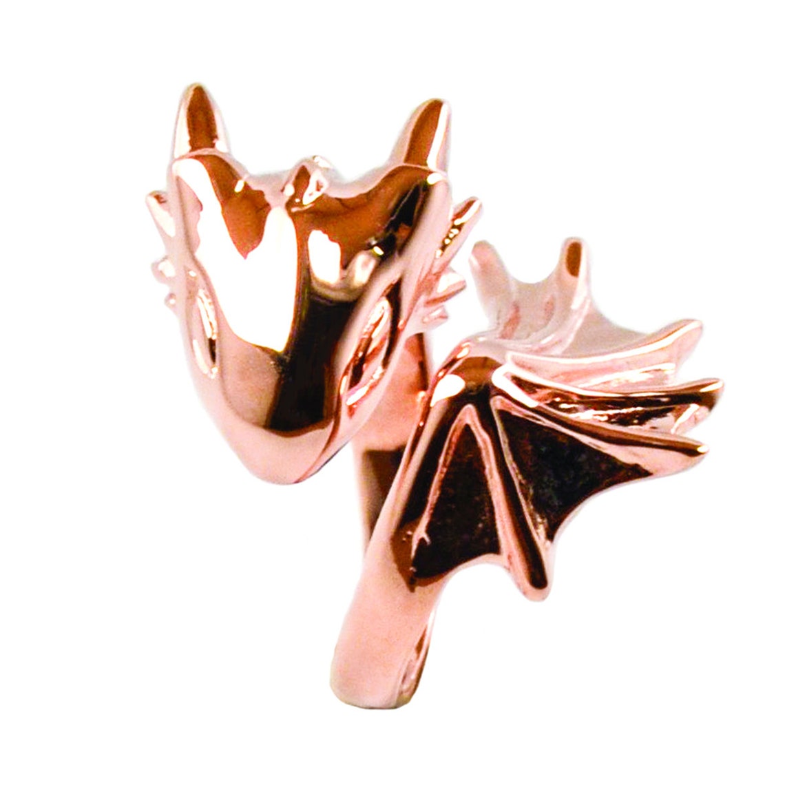 Rose Gold Dragon Ring - Etsy New Zealand