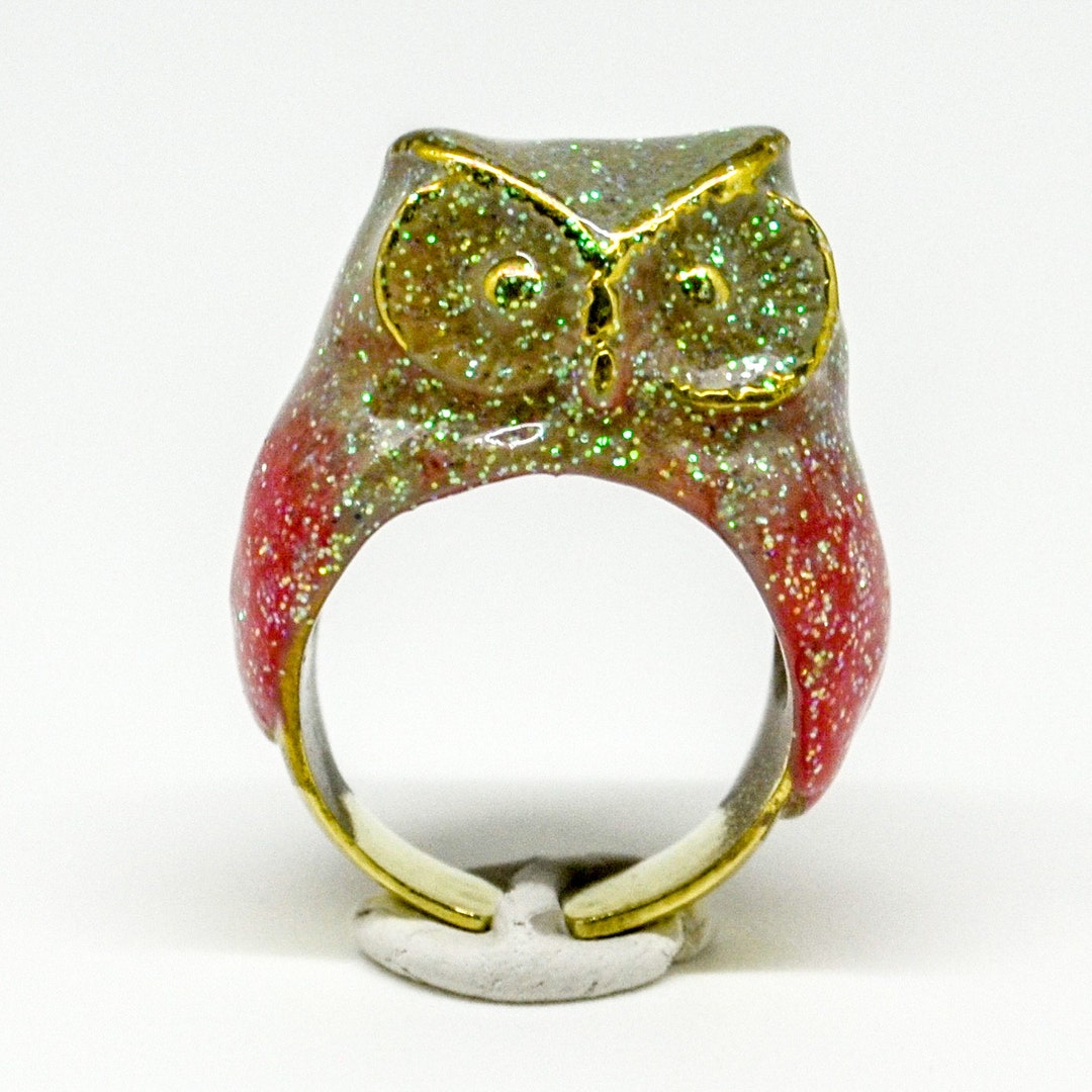 Emerald Owl Ring - Etsy