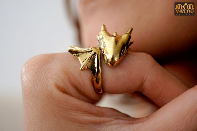 Golden Dragon Ring - Etsy