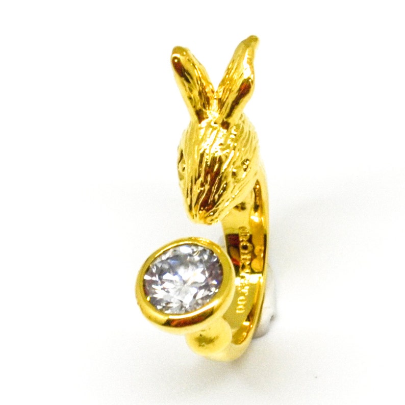 Gold Glacier Rabbit Ring - Etsy