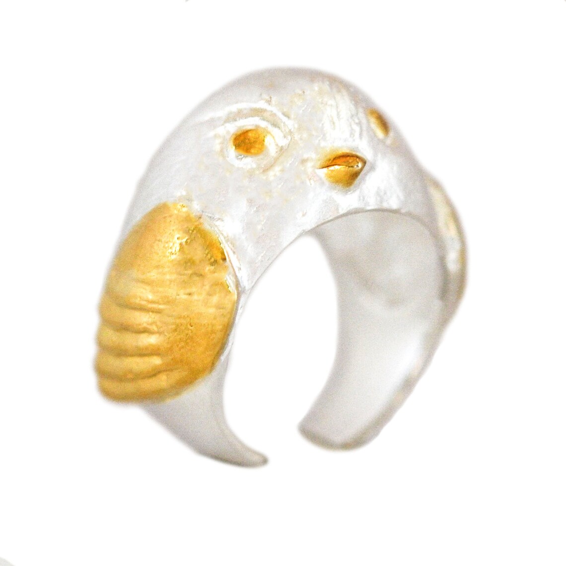 Gold Silver Robin Ring - Etsy