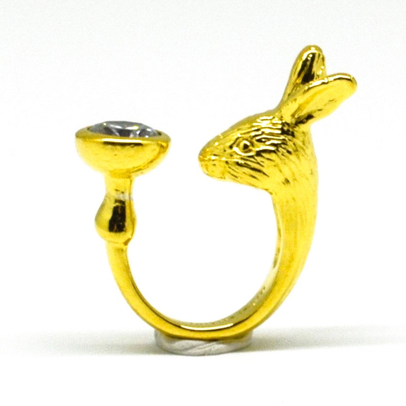 Gold Glacier Rabbit Ring - Etsy