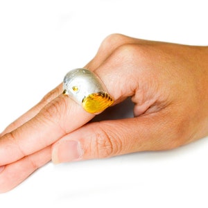 Gold Silver Robin Ring - Etsy