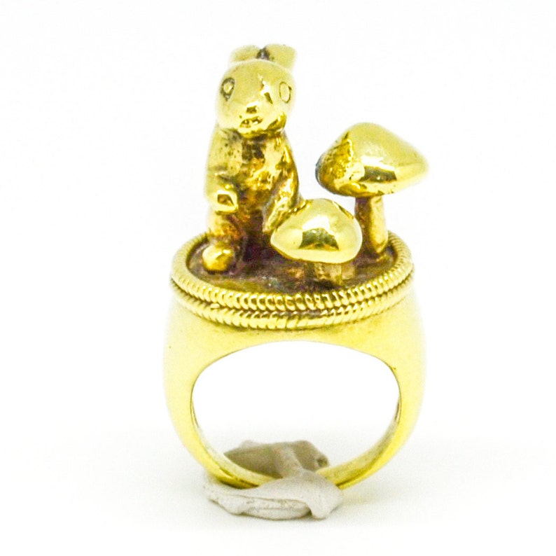 Golden Wild Rabbit Ring | Etsy