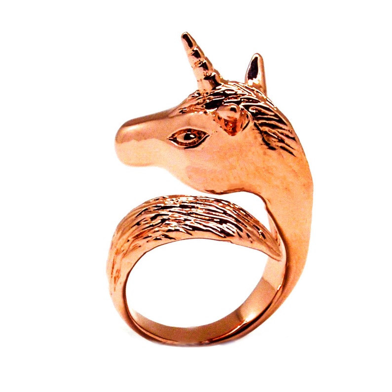 Rose Gold Unicorn Ring - Etsy