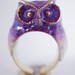 Amethyst Owl Ring - Etsy
