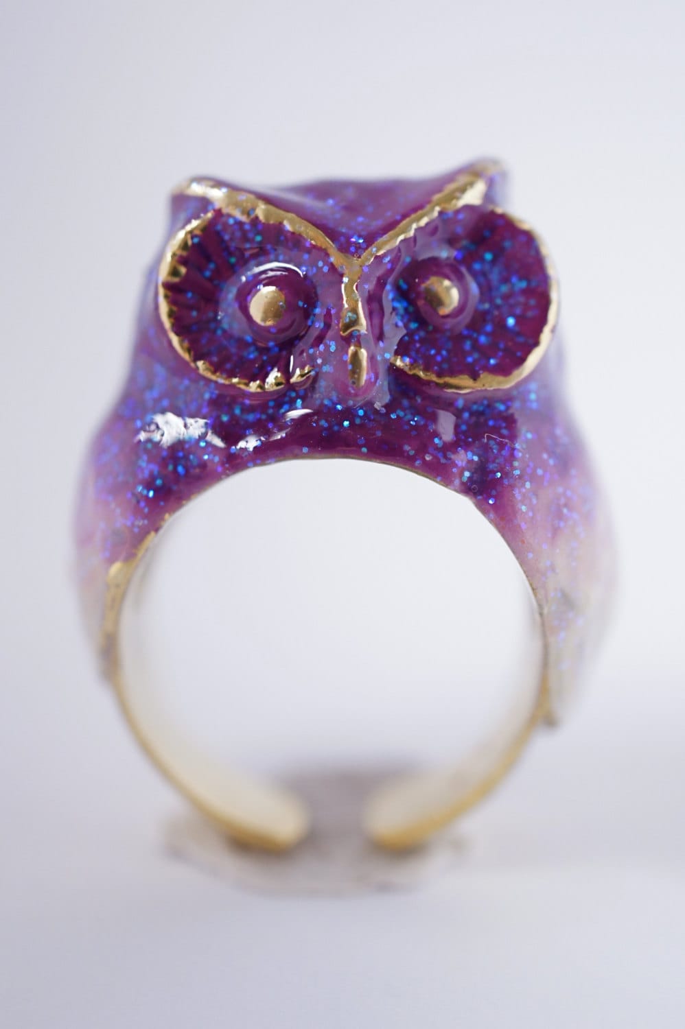 Amethyst Owl Ring | Etsy