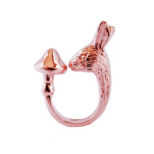 Rose Gold Rabbit Ring - Etsy