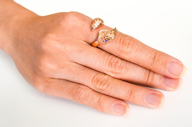 Rose Gold Phoenix Ring - Etsy