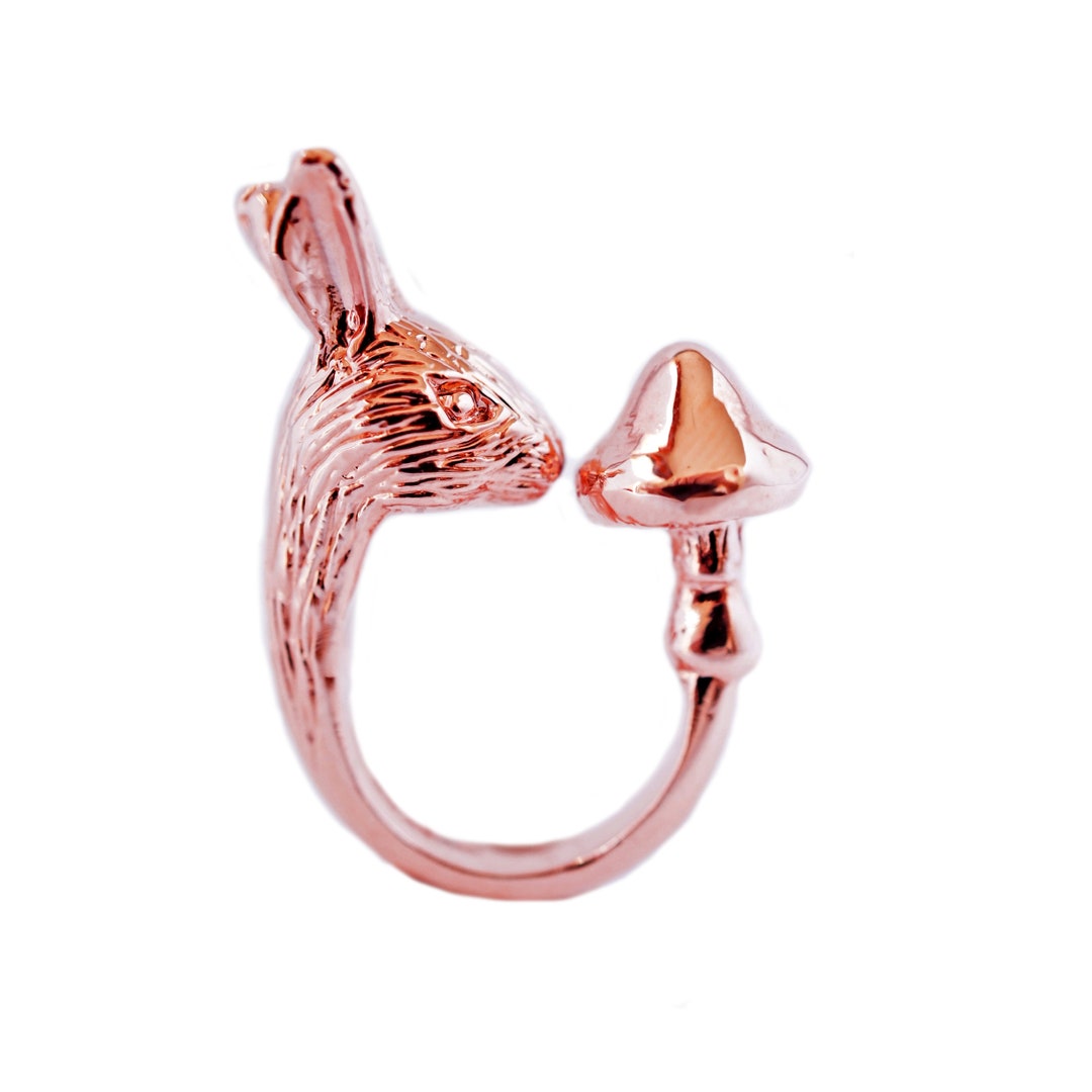 Rose Gold Rabbit Ring - Etsy
