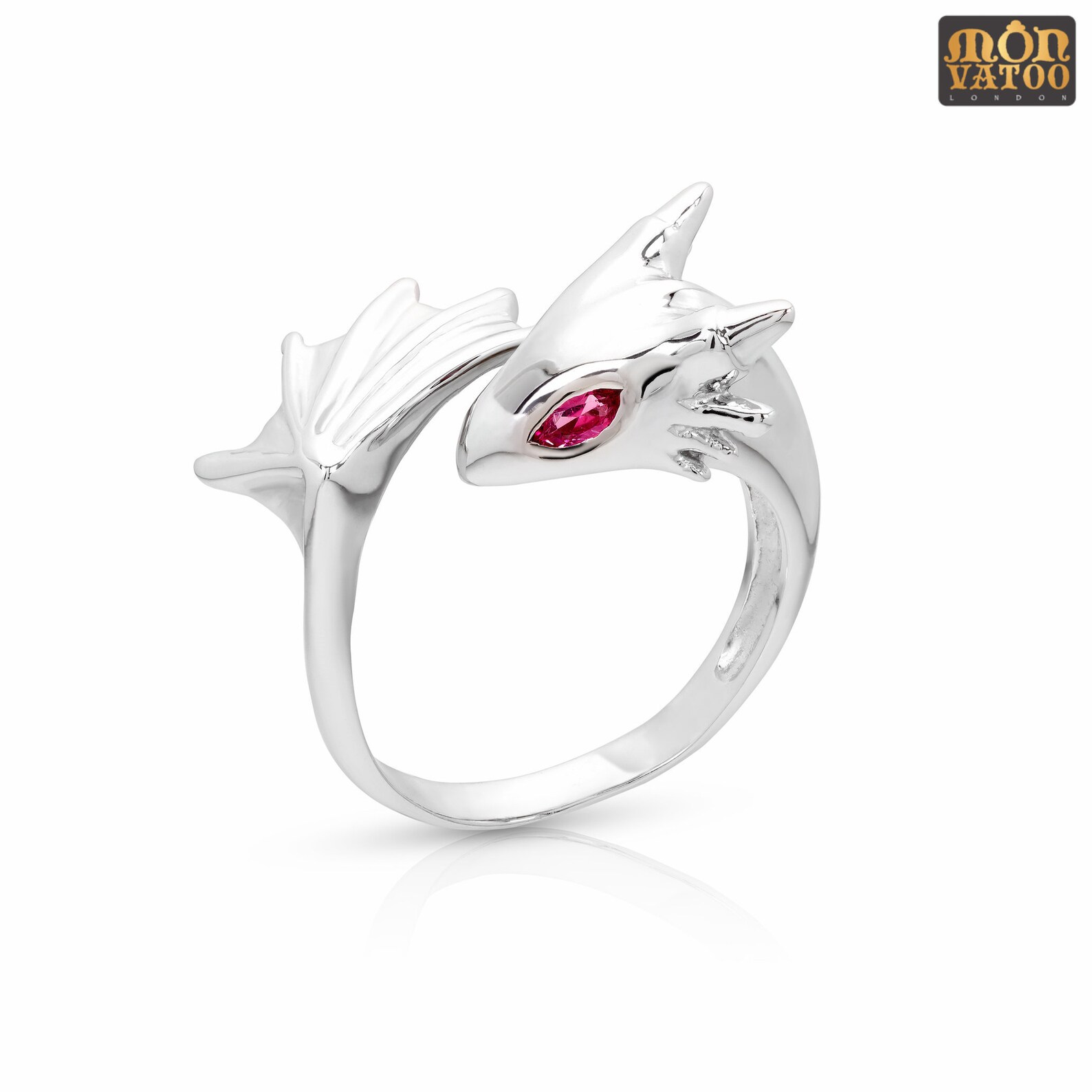 Baby Pink Sapphire Silver Dragon Ring - Etsy