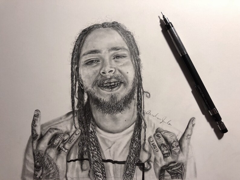 Post Malone Fan Art Print | Etsy