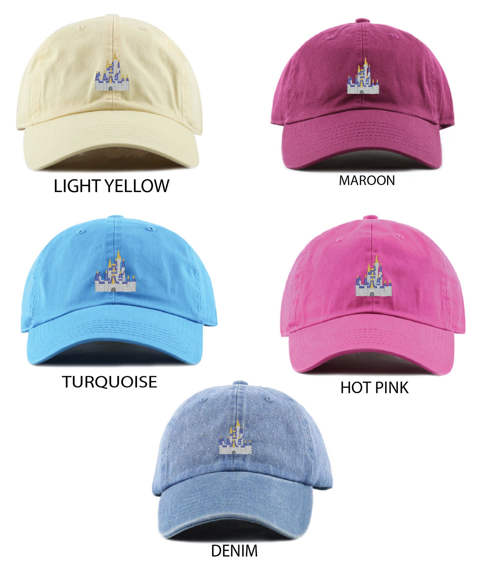 Disney World Cinderella Castle Baseball Dad Hat Custom | Etsy