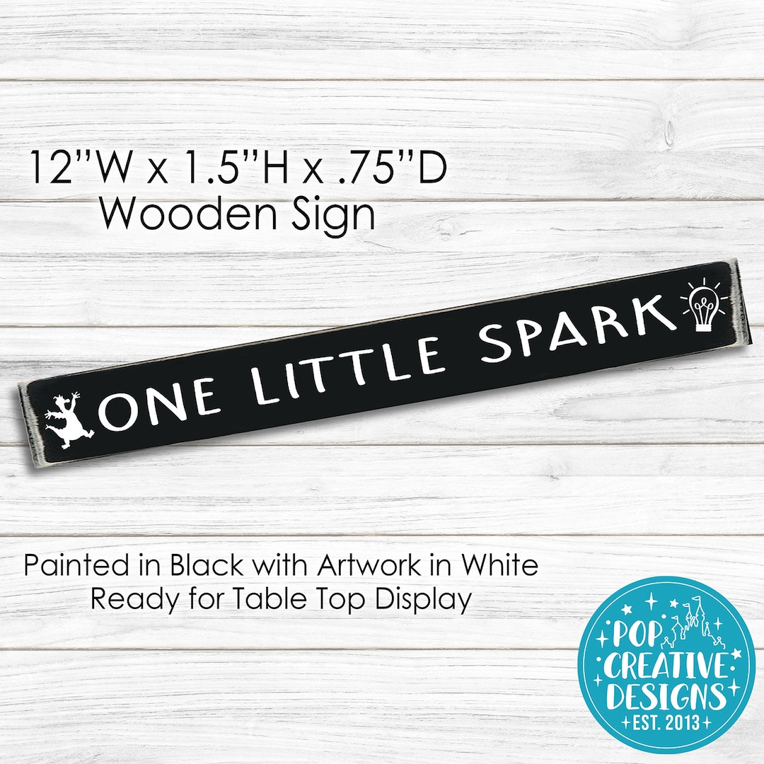Figment One Little Spark Wooden Sign - Etsy