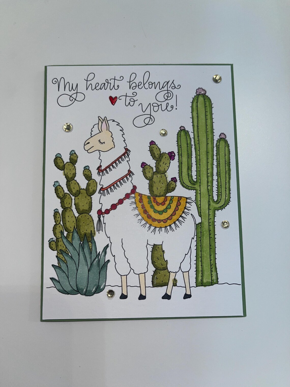 Llama Themed Valentines Day Card - Etsy