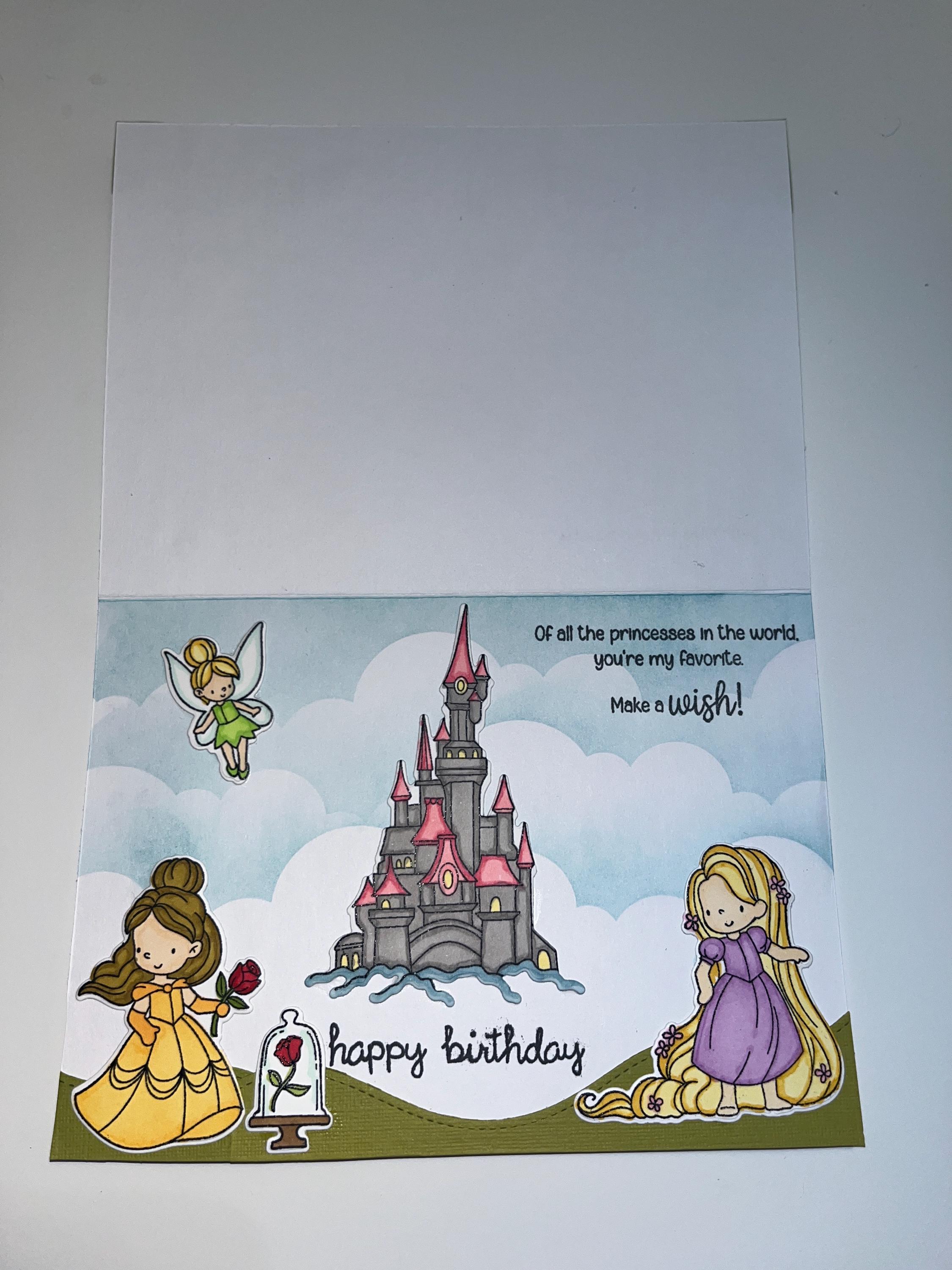 Princess Themed Birthday Card - Etsy