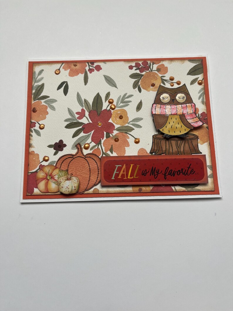 Fall is My Favorite Owl Themed Greeting Card - Etsy