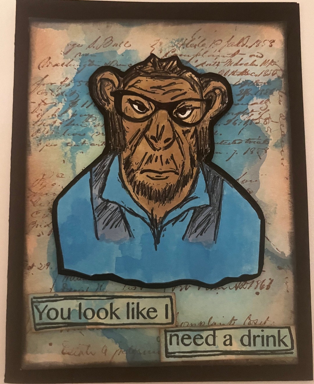 Snarky Monkey All Occasion Greeting Card - Etsy