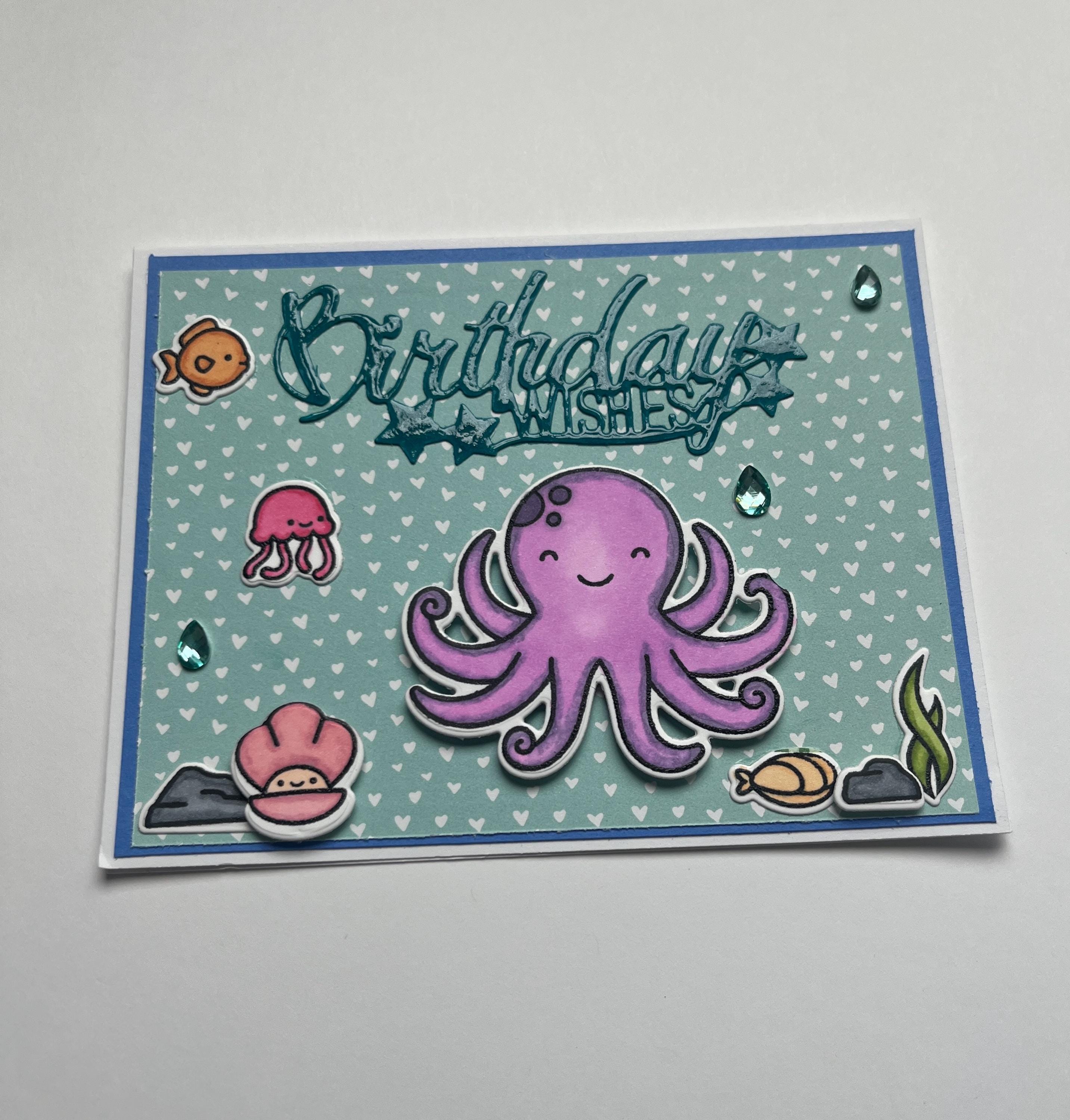 Birthday Wishes Octopus Card - Etsy