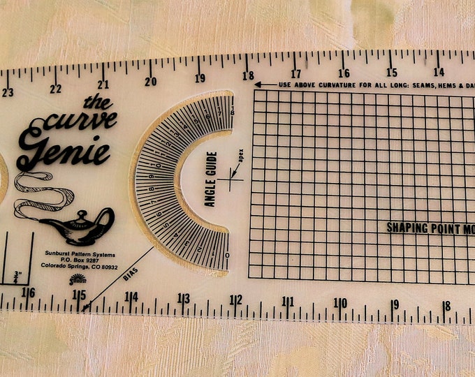 RARE Vintage Sunburst Pattern Making System Curve Genie Sewing Ruler ...