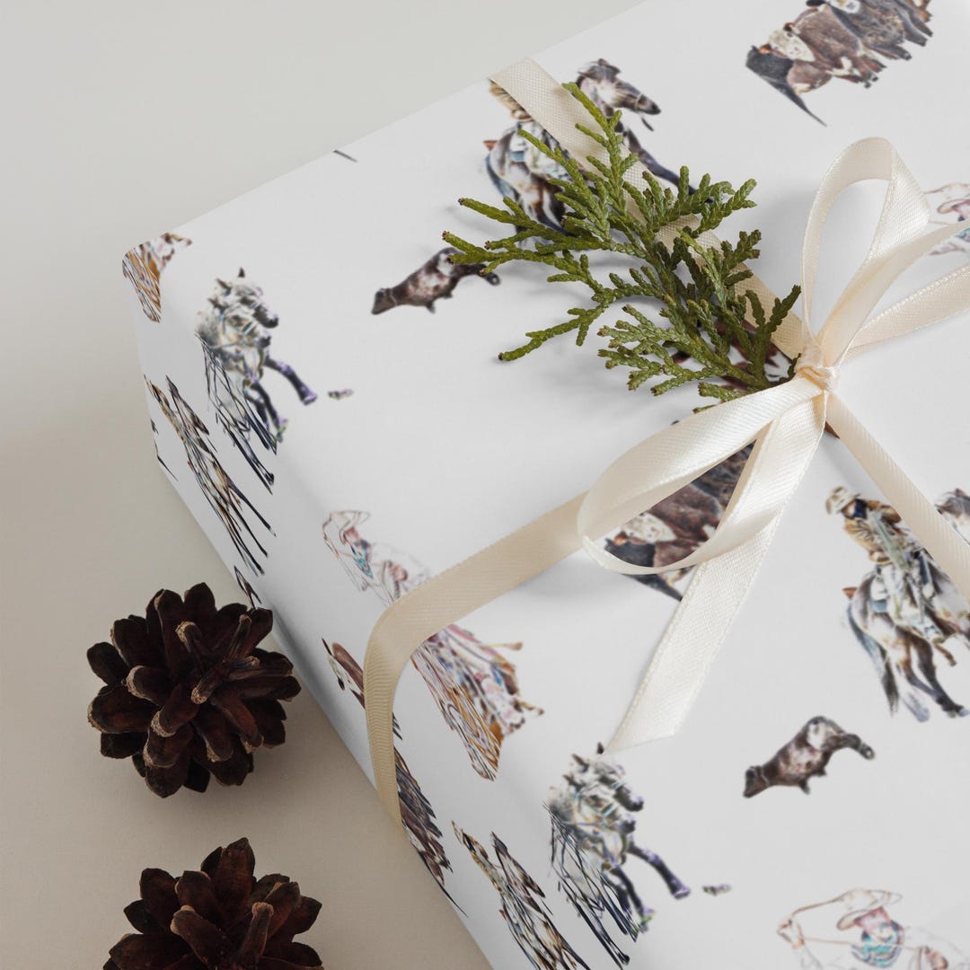 Western Wrapping Paper for Cowboy Ranch Wrapping Paper for Western ...