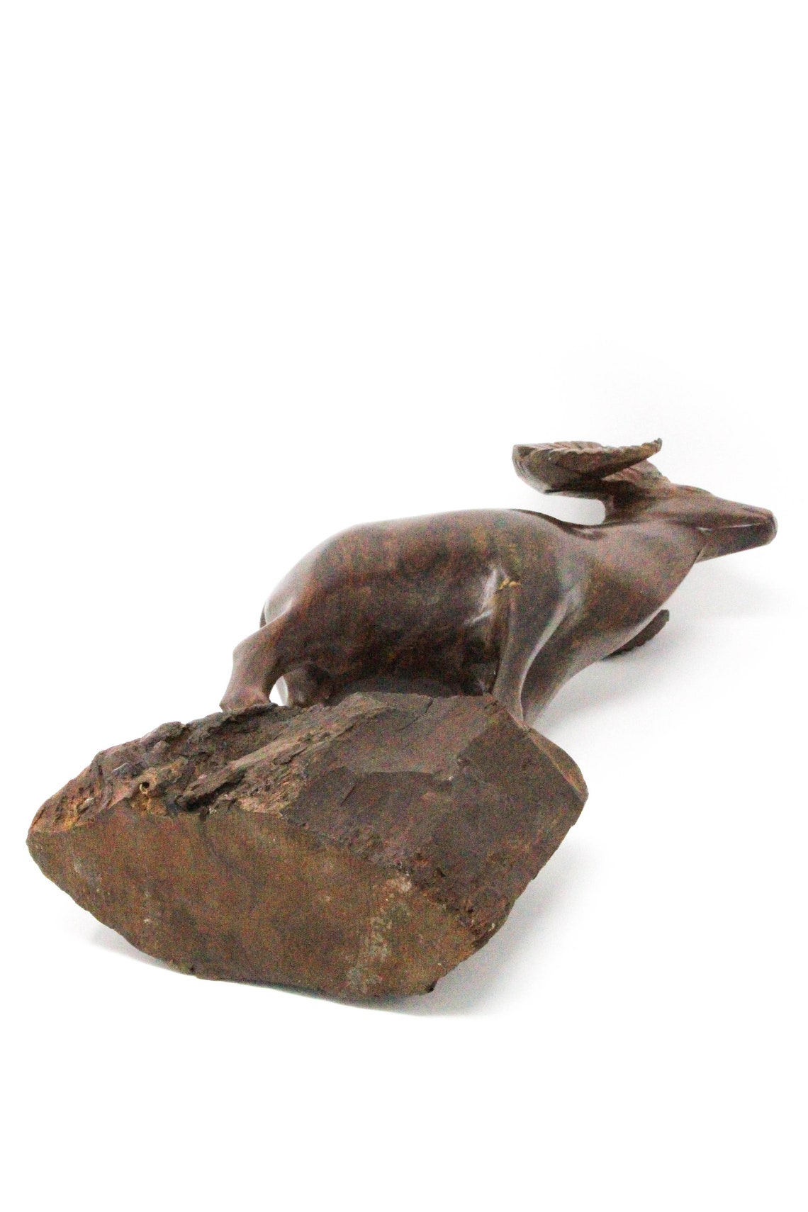 Wooden Ram Statue. Vintage Hand Carved Wood Ram Sculpture. | Etsy