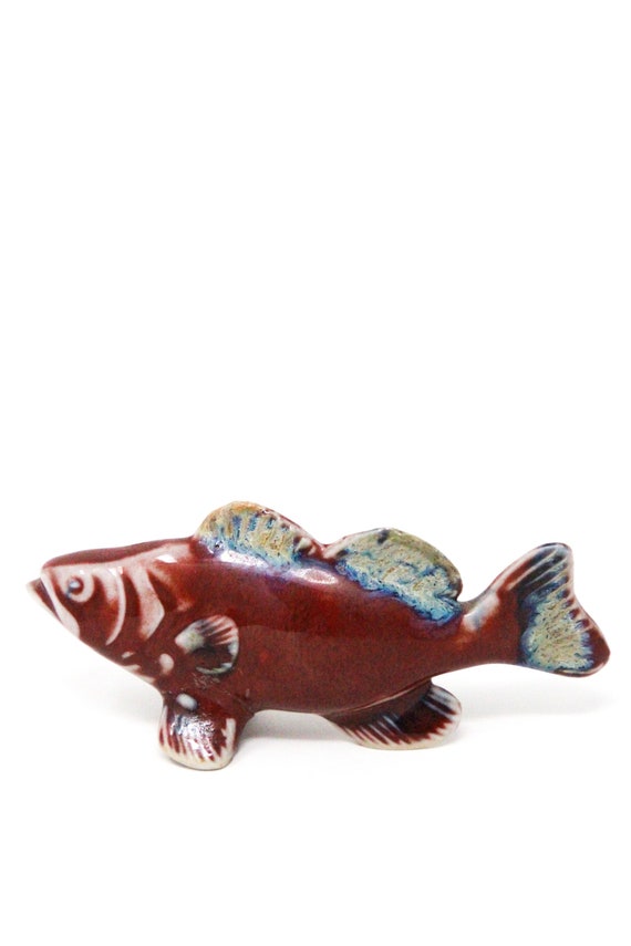Drink & Barware Coasters Kitchen & Dining Ceramic Painted Fish in Aqua ...
