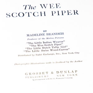 The Wee Scotch Piper by Madeline Brandeis Grosset & Dunlap - Etsy