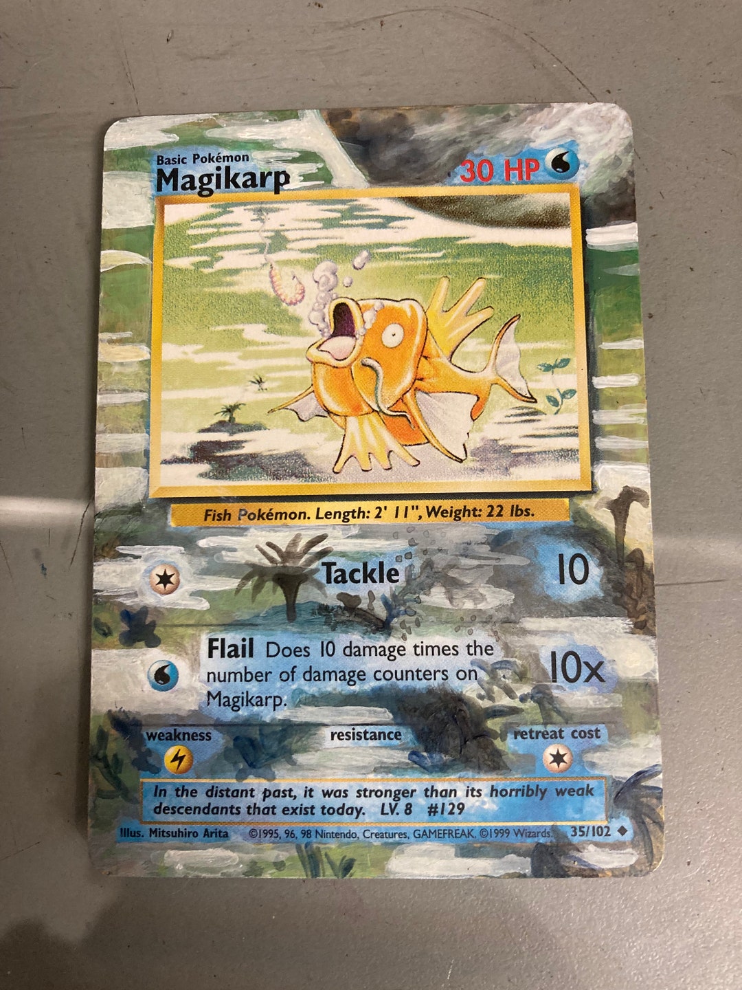 O G M A G I K A R P Base Set Magikarp 35/102 Pokemon Card Authentic ...