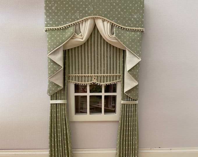 Miniature Dollhouse Long Curtains 1:12 Scale, Miniatures, Fairy Garden ...