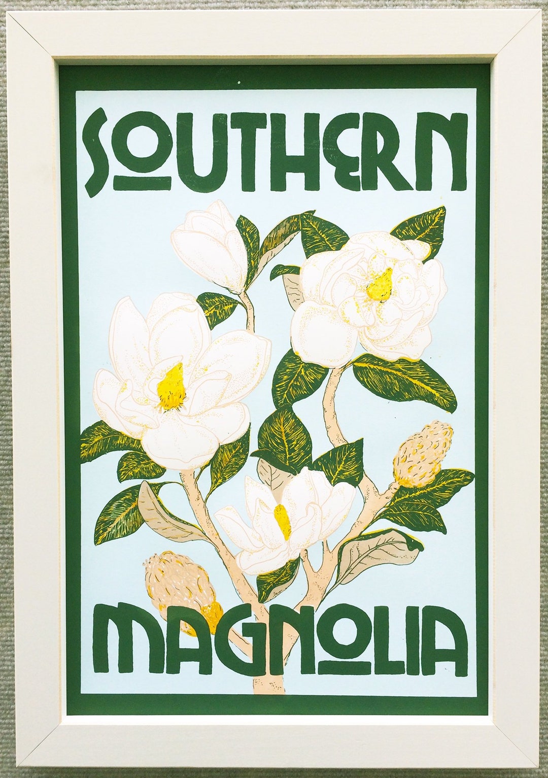 Southern Magnolia Screen Print - Etsy
