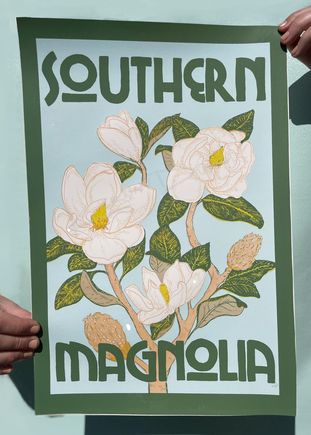 Southern Magnolia Screen Print - Etsy