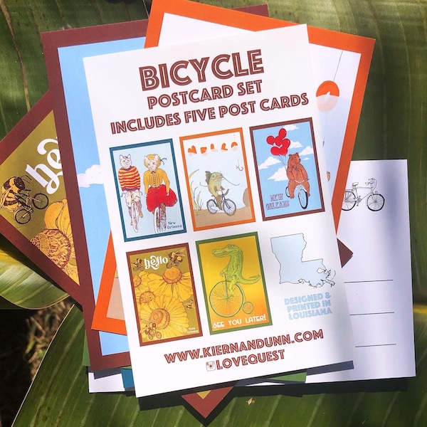 Bicycle Postcard - Etsy