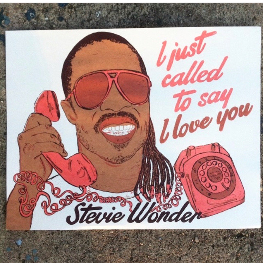 I Just Called to Say I Love You // Silk Screen - Etsy