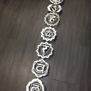Chakra Symbols Metal Wall Art Aluminum Art Silver Chakras - Etsy