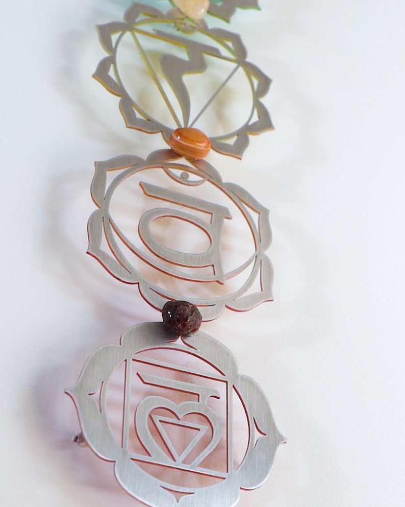 Chakra Symbols Metal Wall Art Aluminum Art Silver Chakras | Etsy