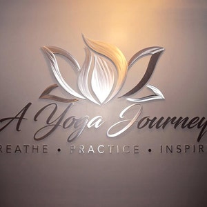 Custom Business Sign - Yoga Studio Sign - Interior / Exterior Sign ...