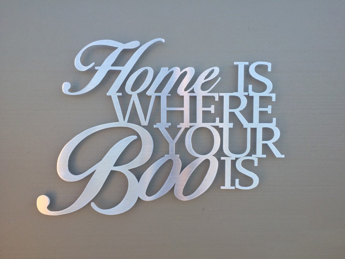 Home is Where Your Boo is Metal Wall Art Wall Art Wall | Etsy