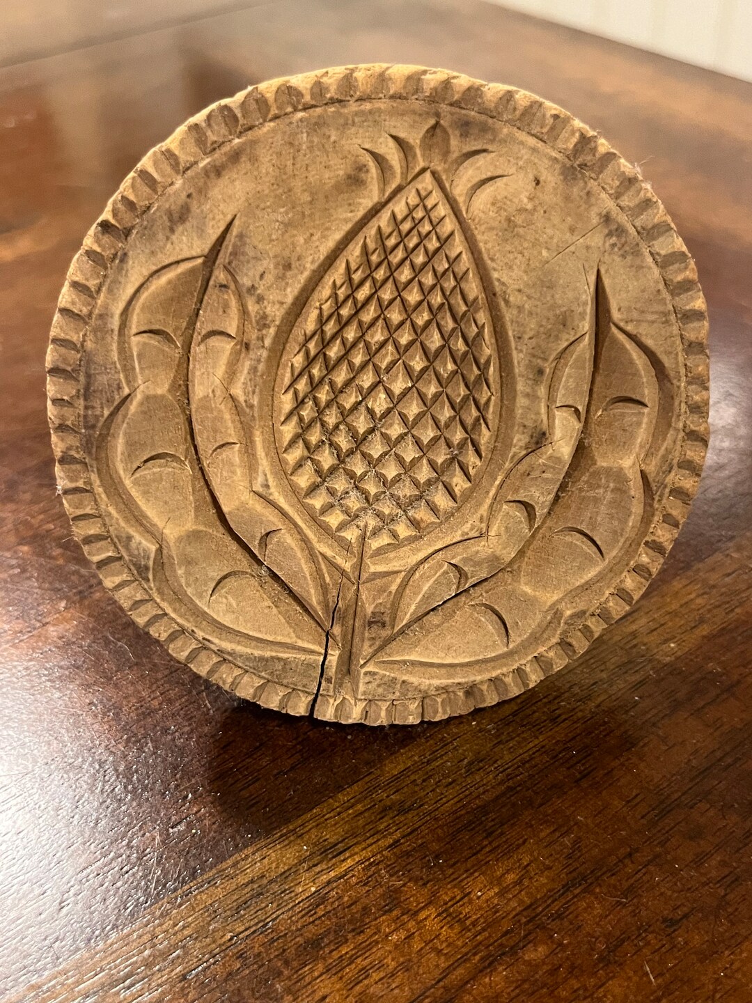 Antique Thistle Butter Mold Treen - Etsy