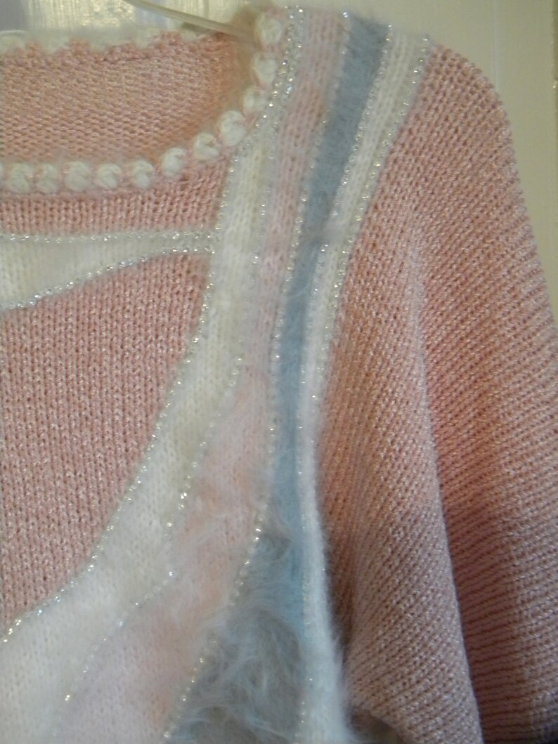 Vintage Ladies Couture Sweater 1980's Silk Angora - Etsy