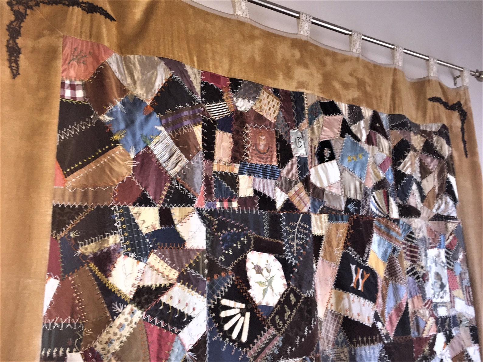 Antique Victorian Crazy Quilt - Etsy