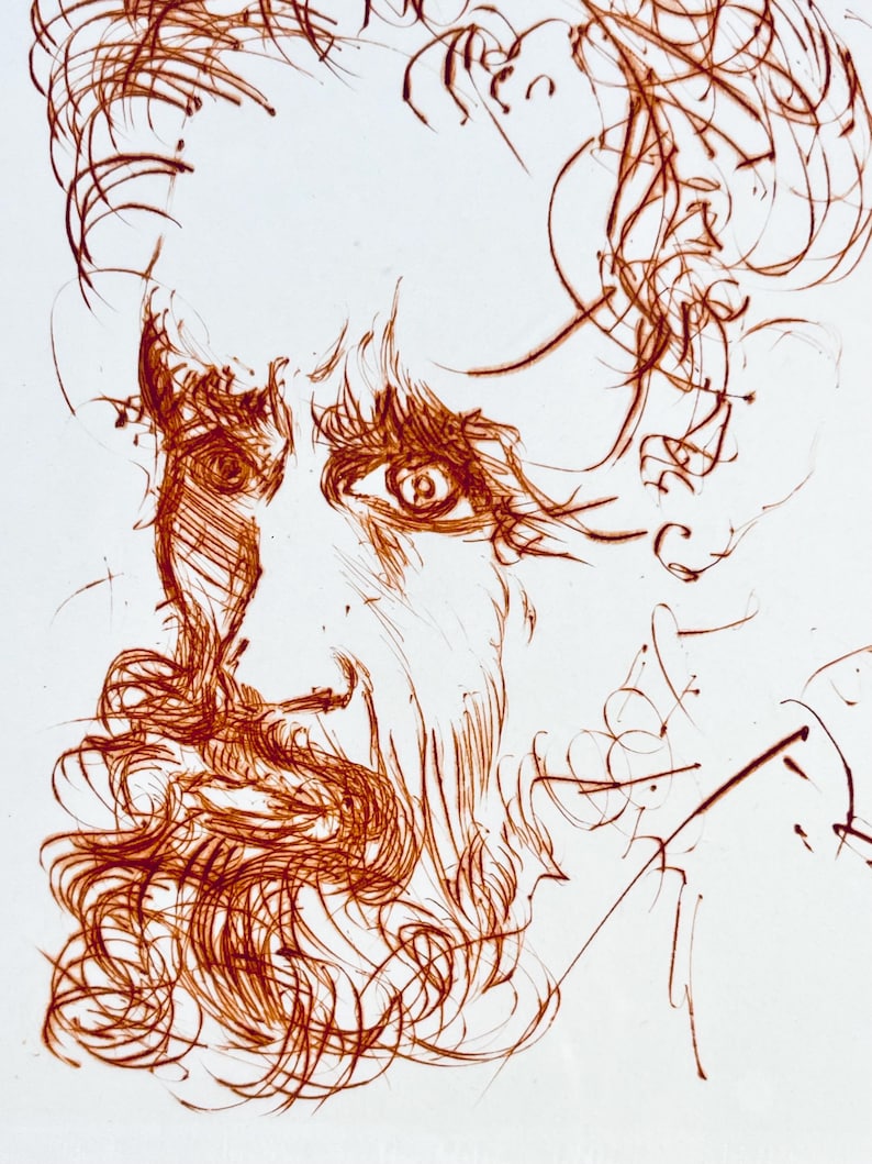 Salvador Dali C.1968 Michelangelo Original Hand Signed Etching ...