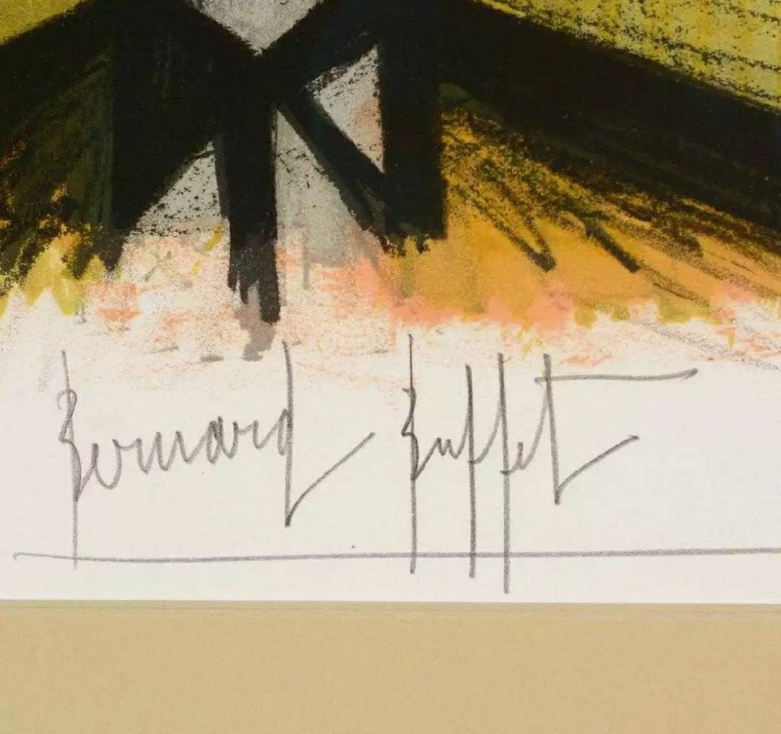 Bernard Buffet C.1968 Toreador Torero Bullfighter Hand Signed Original ...